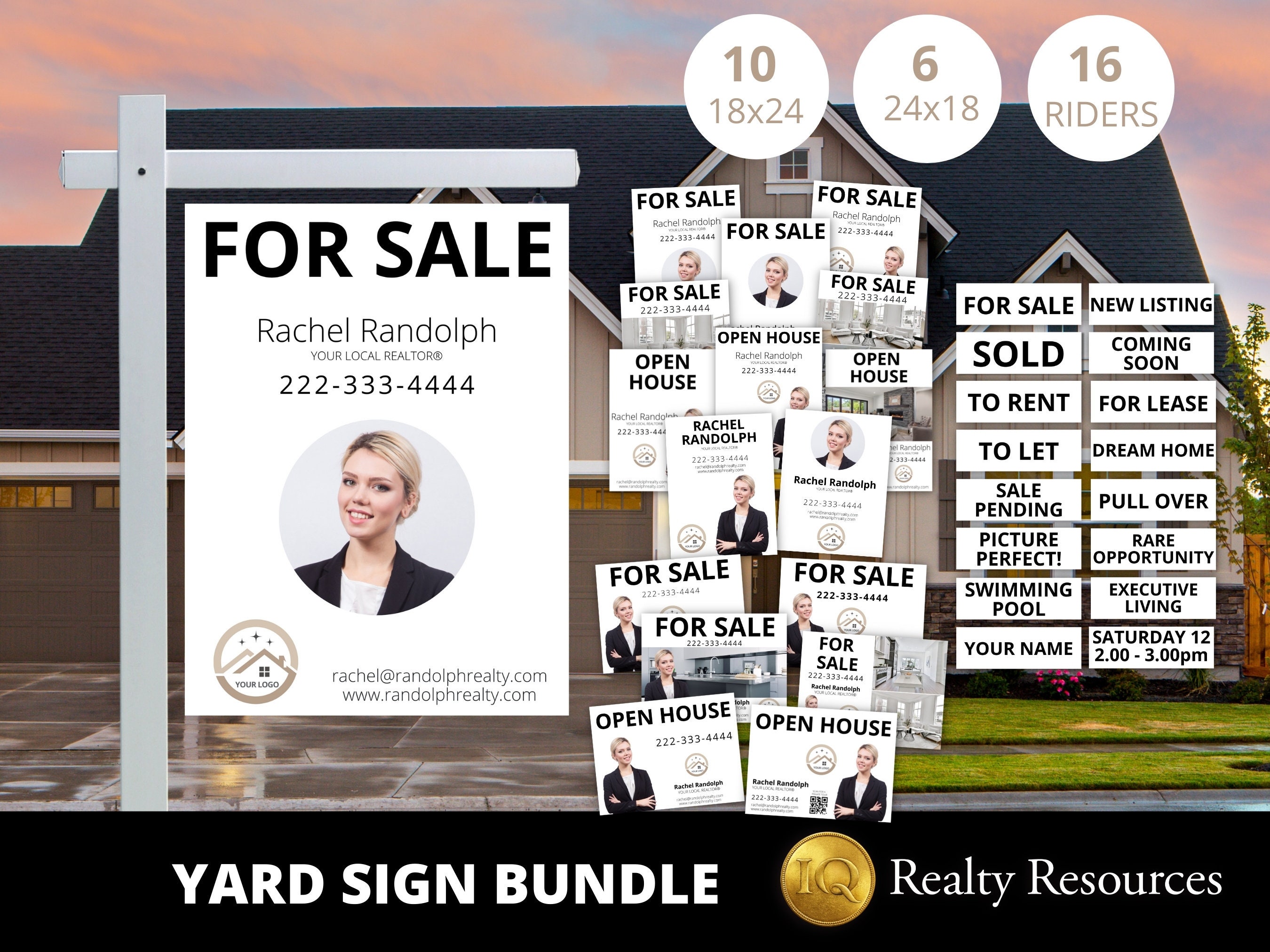 Real Estate Yard Sign Bundle Real Estate Signs Realtor - Etsy