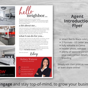 Real Estate Flyer Template, Realtor Introduction, Hello Neighbor, Flyer ...