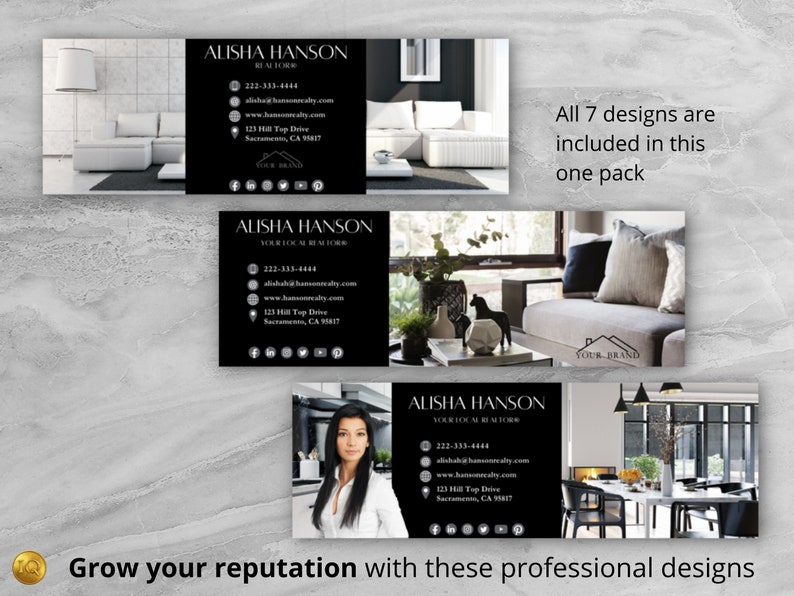 Real Estate Email Signature Template Bundle, Real Estate Marketing ...