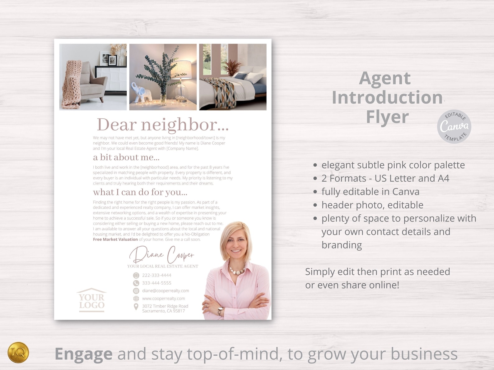Real Estate Flyer Template, Agent Introduction, Agent Marketing ...