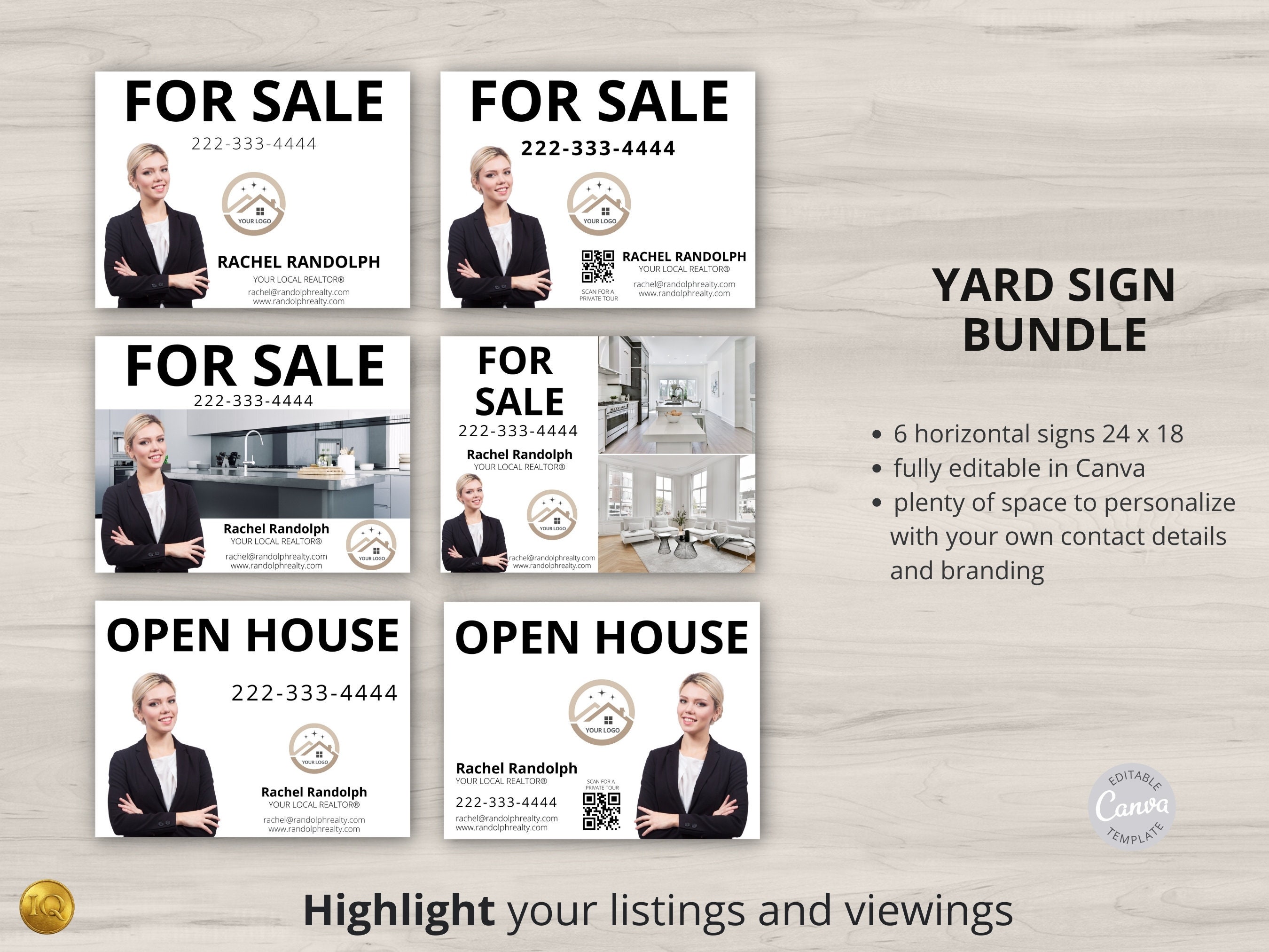 Real Estate Yard Sign Bundle Real Estate Signs Realtor - Etsy