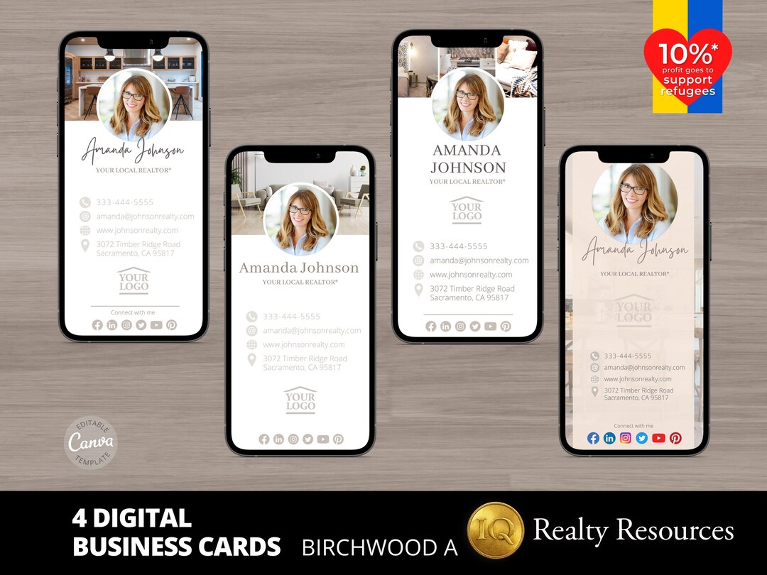Real Estate Digital Business Cards, Realty Marketing, Virtual Business ...