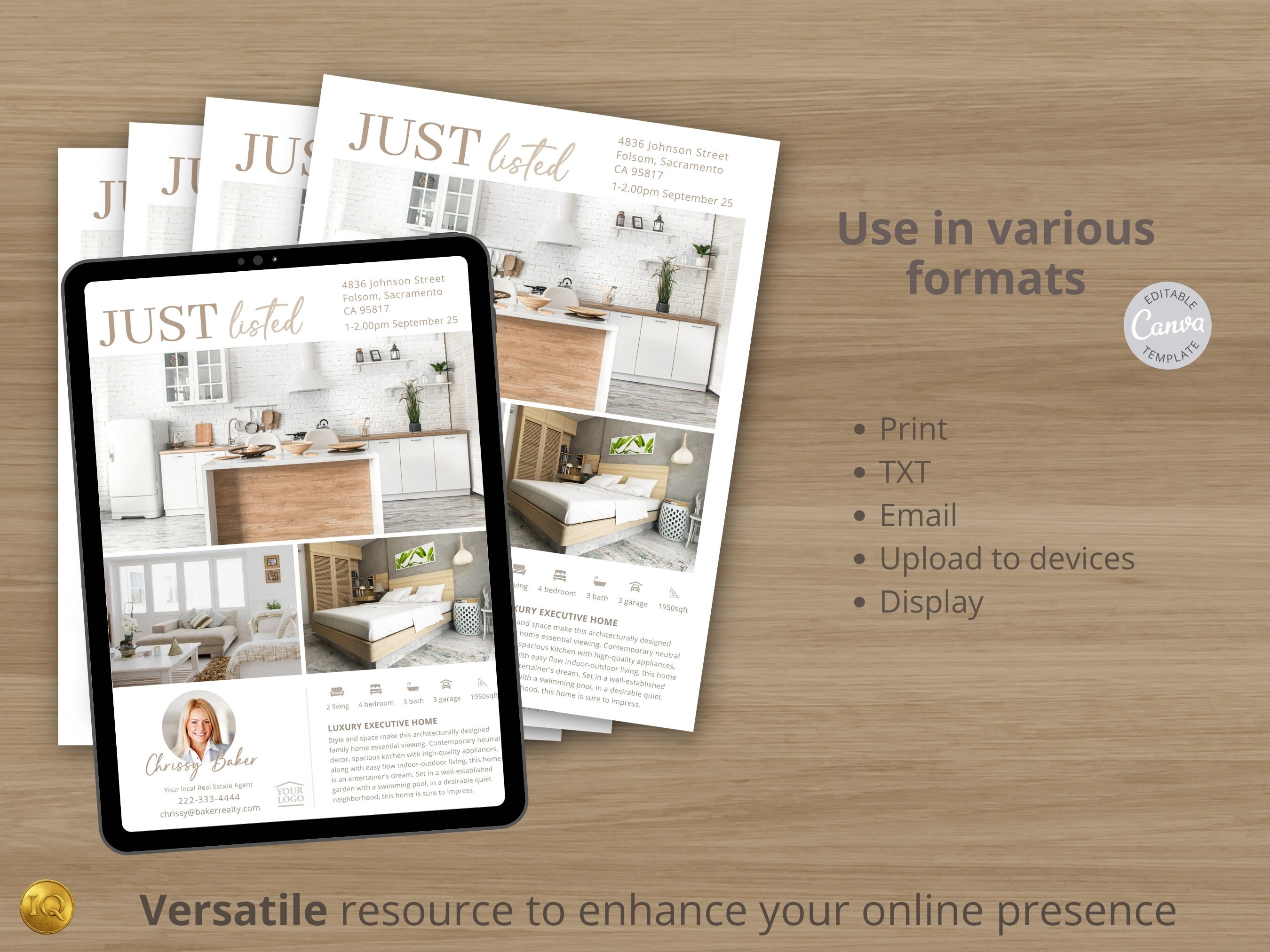 Real Estate Flyer Template Bundle, Just Listed, Open House, Market ...