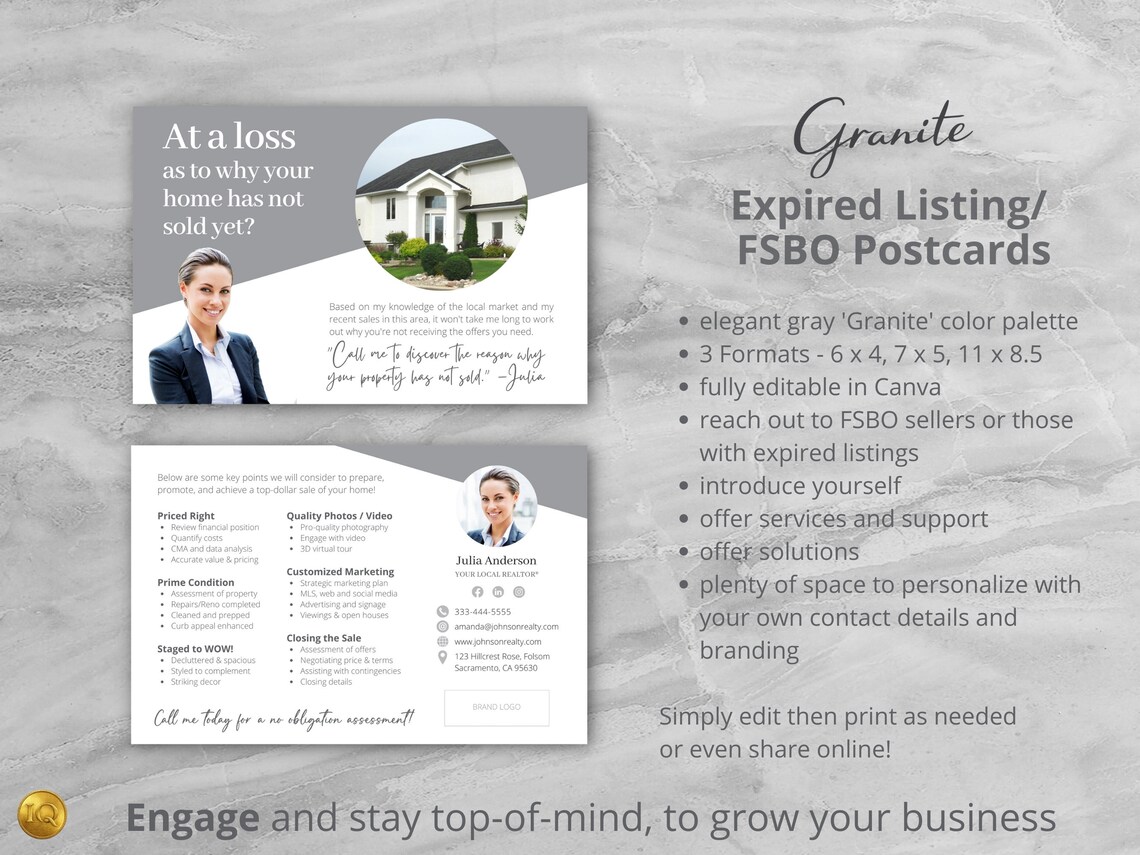 Real Estate Postcard Template Expired Listing Postcard - Etsy