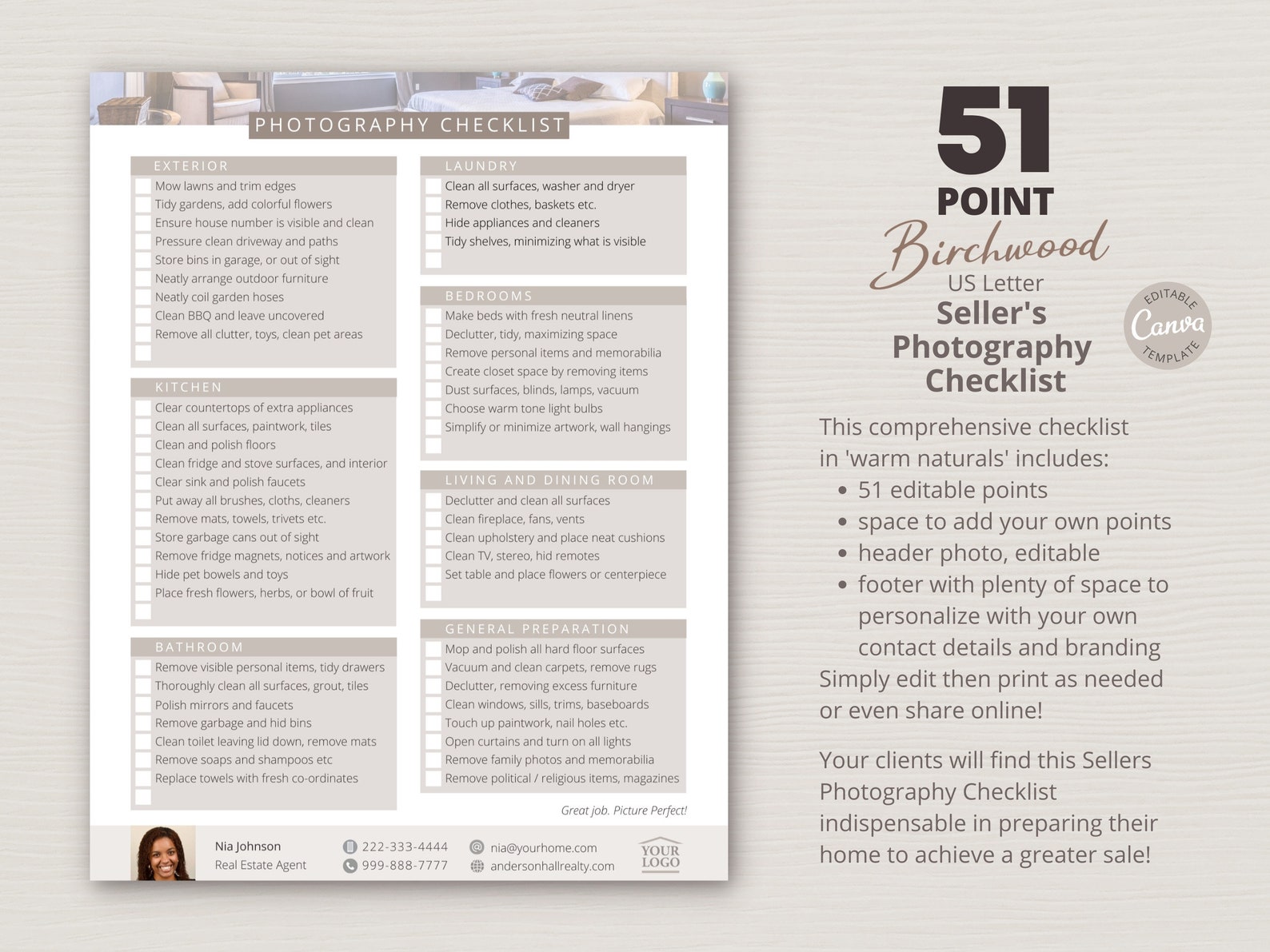 Real Estate Photography Checklist for Home Sellers Realtor - Etsy