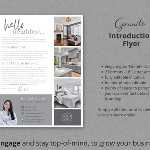 Flyer Template, Real Estate Flyer, Realtor Introduction, Real Estate ...