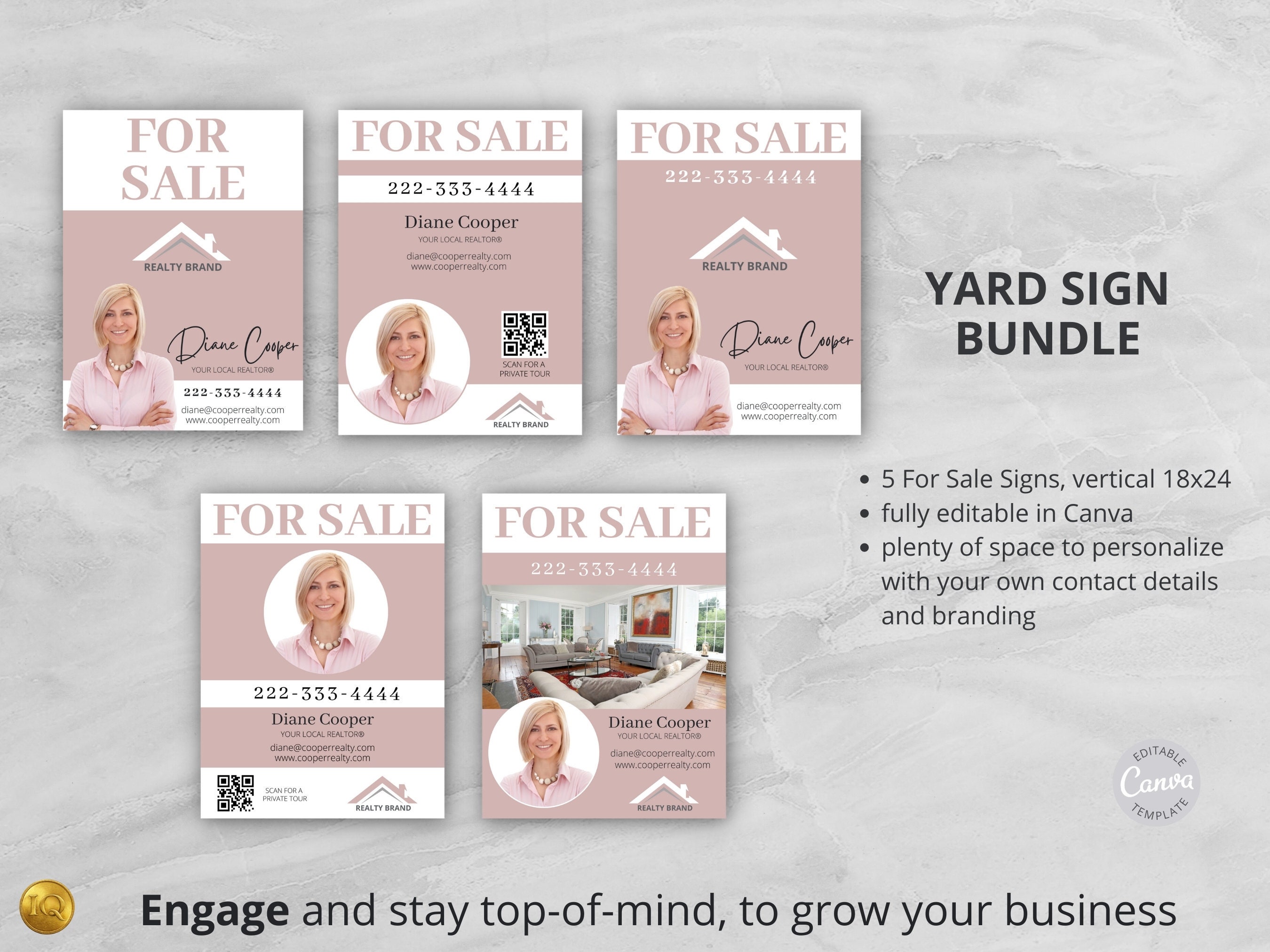 Real Estate Yard Sign Bundle Real Estate Signs Realtor - Etsy