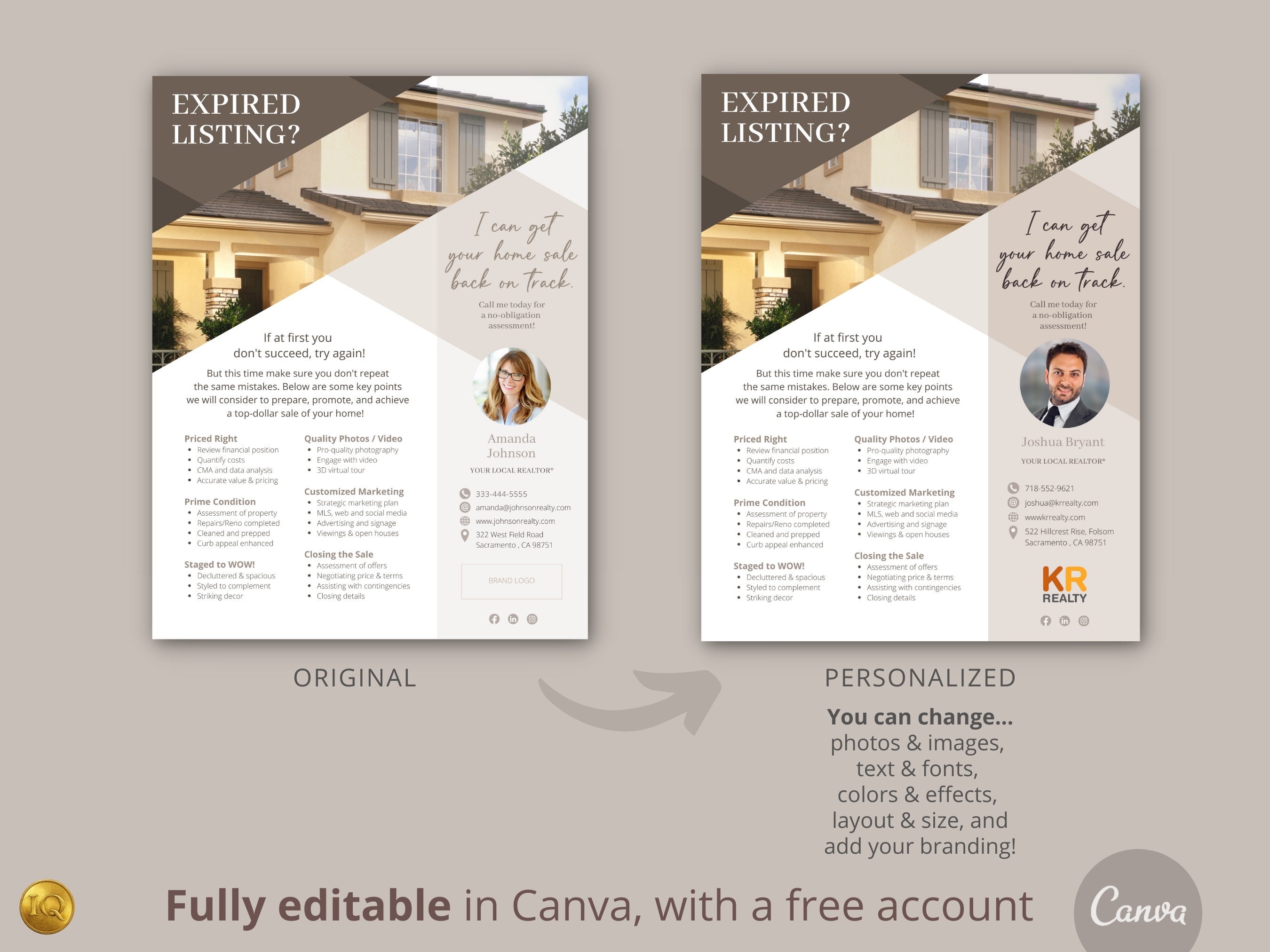 Real Estate Flyer Template BUNDLE, Expired Listing Flyer, FSBO Flyer ...