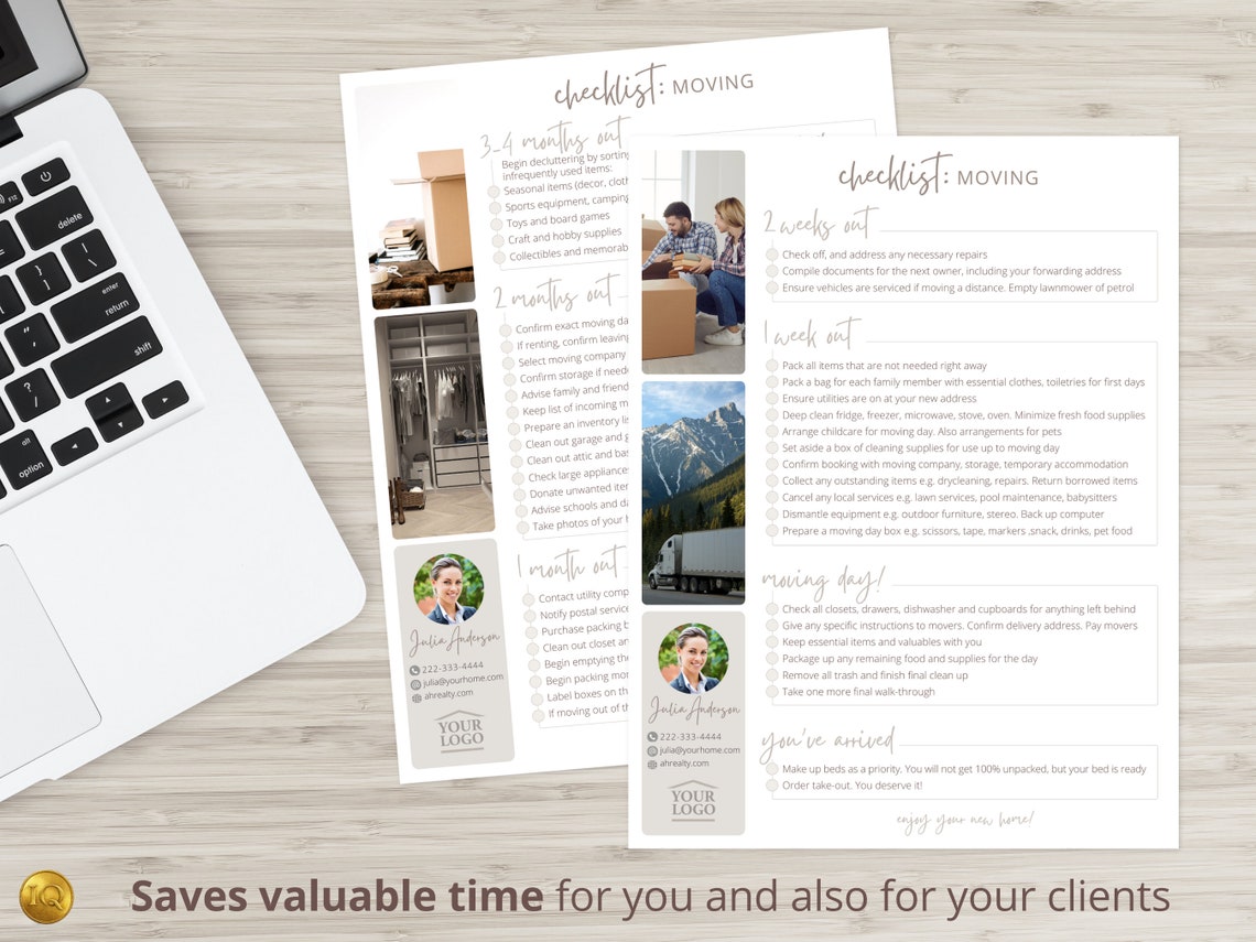 Real Estate Moving Checklist for Home Sellers and Buyers, Real Estate ...