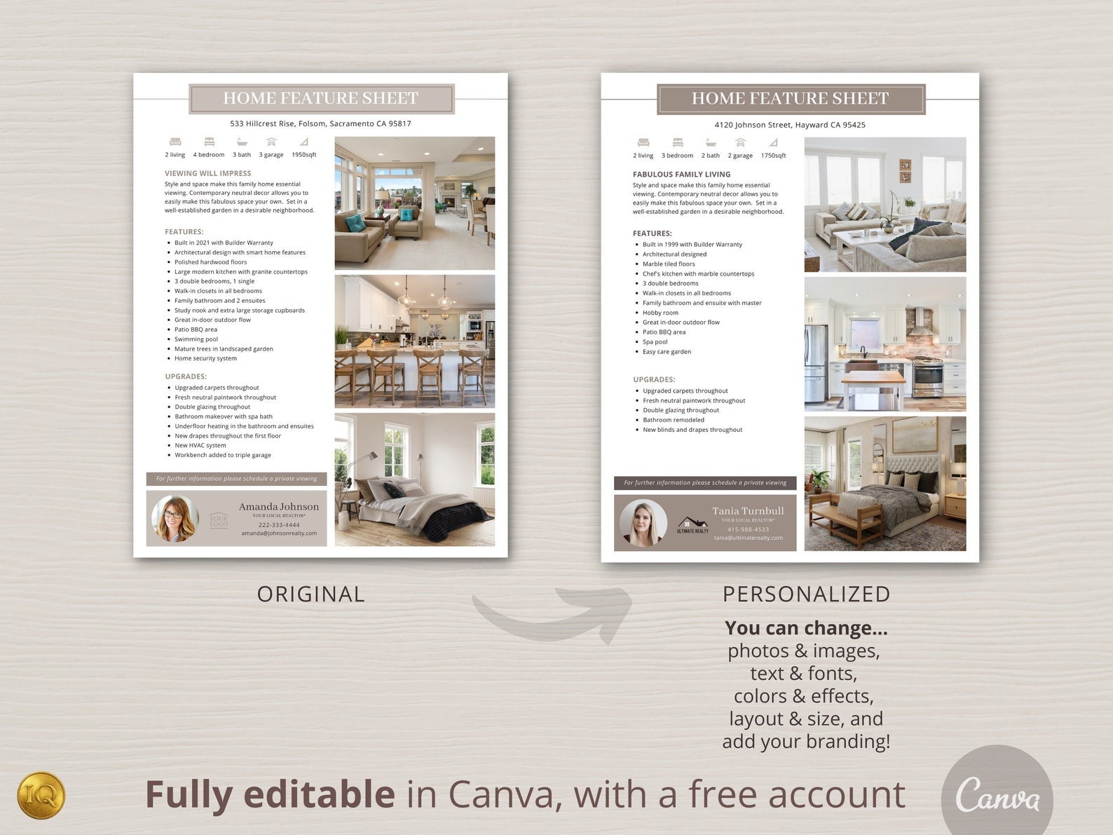 Real Estate Flyer, Home Feature Sheet, for Sale Flyer Template, Real ...
