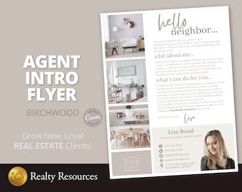 Real Estate Flyer Template Agent Introduction Agent | Etsy