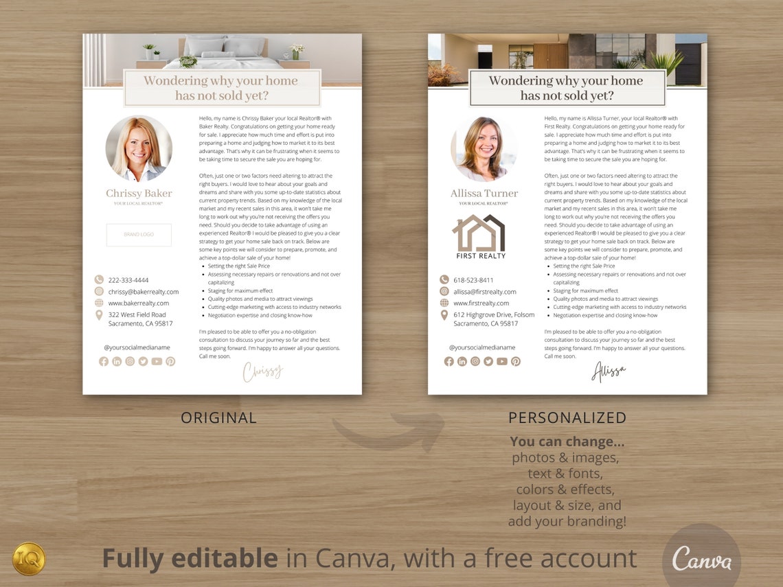 FSBO Letter, Expired Listing Flyer Template, Real Estate Flyer, Realtor ...