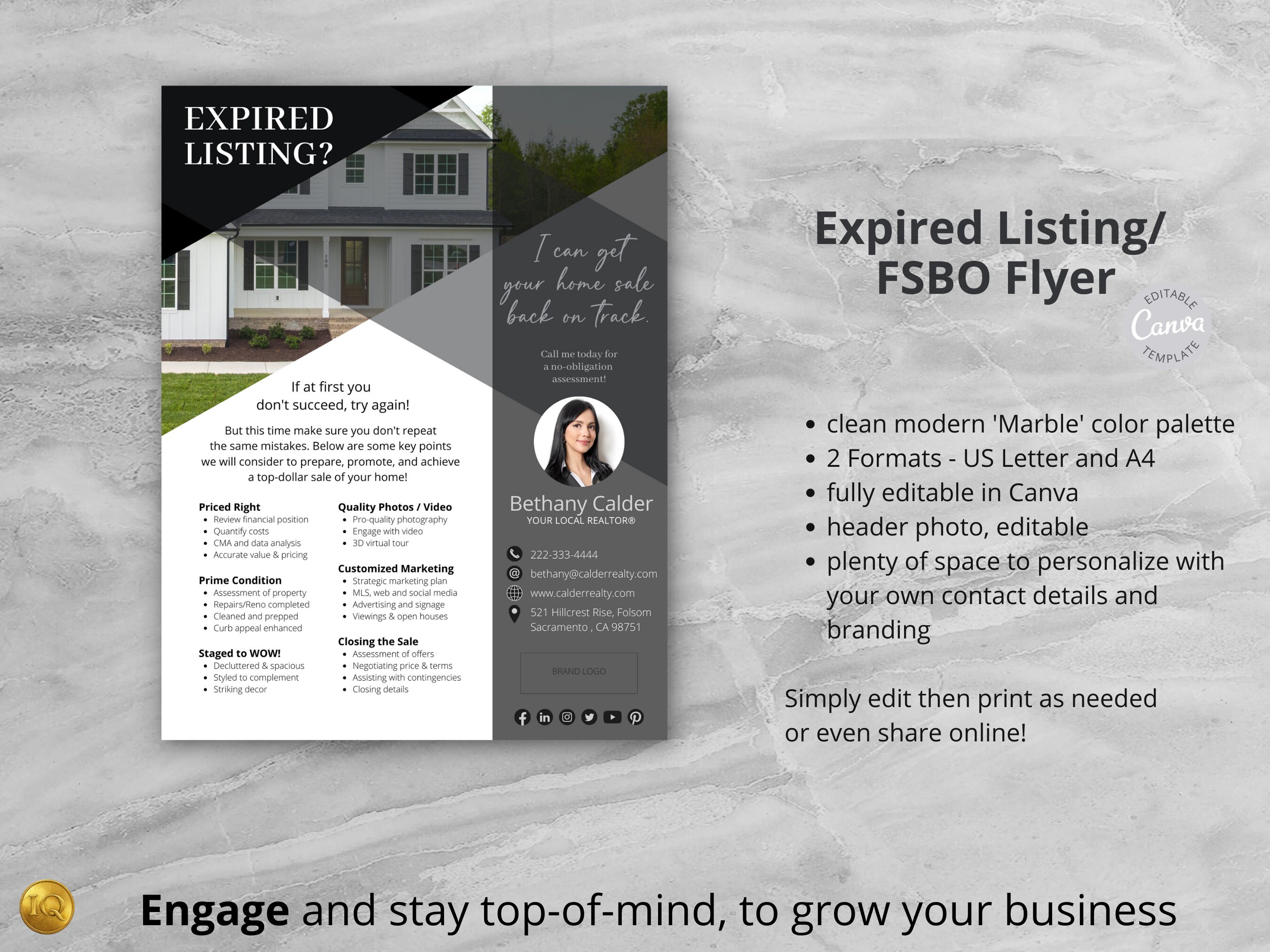 Real Estate Flyer Template BUNDLE, Expired Listing Flyer, FSBO Flyer ...