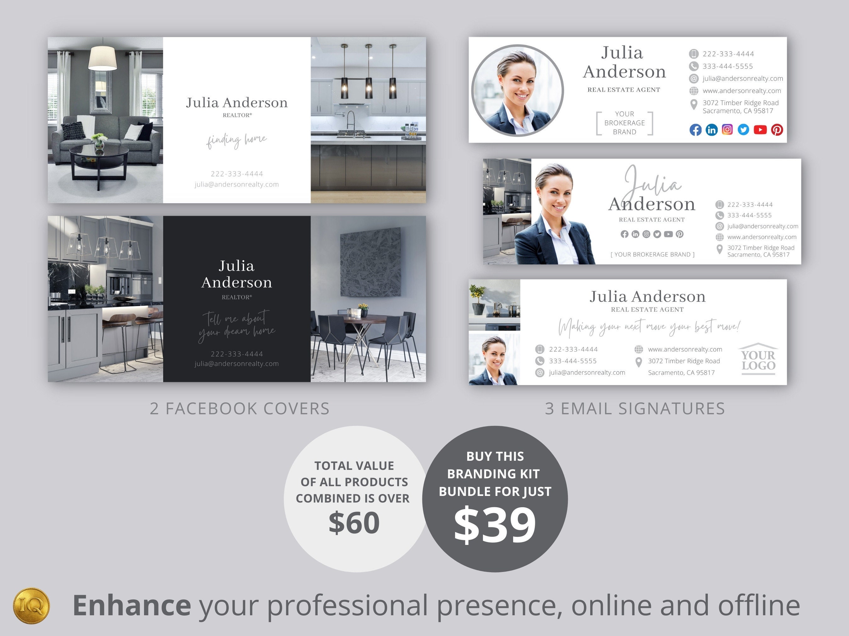 Real Estate Branding Kit Templates, Branding Package, Real Estate ...