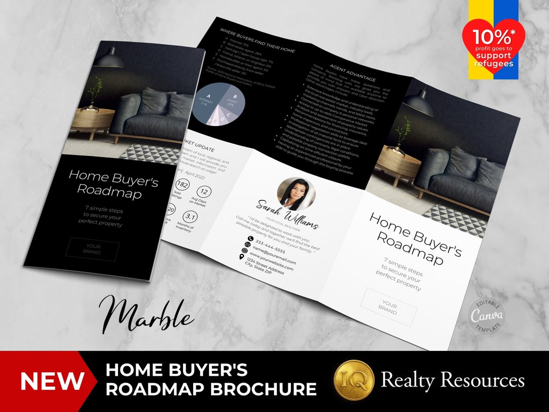 Home Buyer's Roadmap Trifold Brochure Template, Buyer's Guide Flyer ...