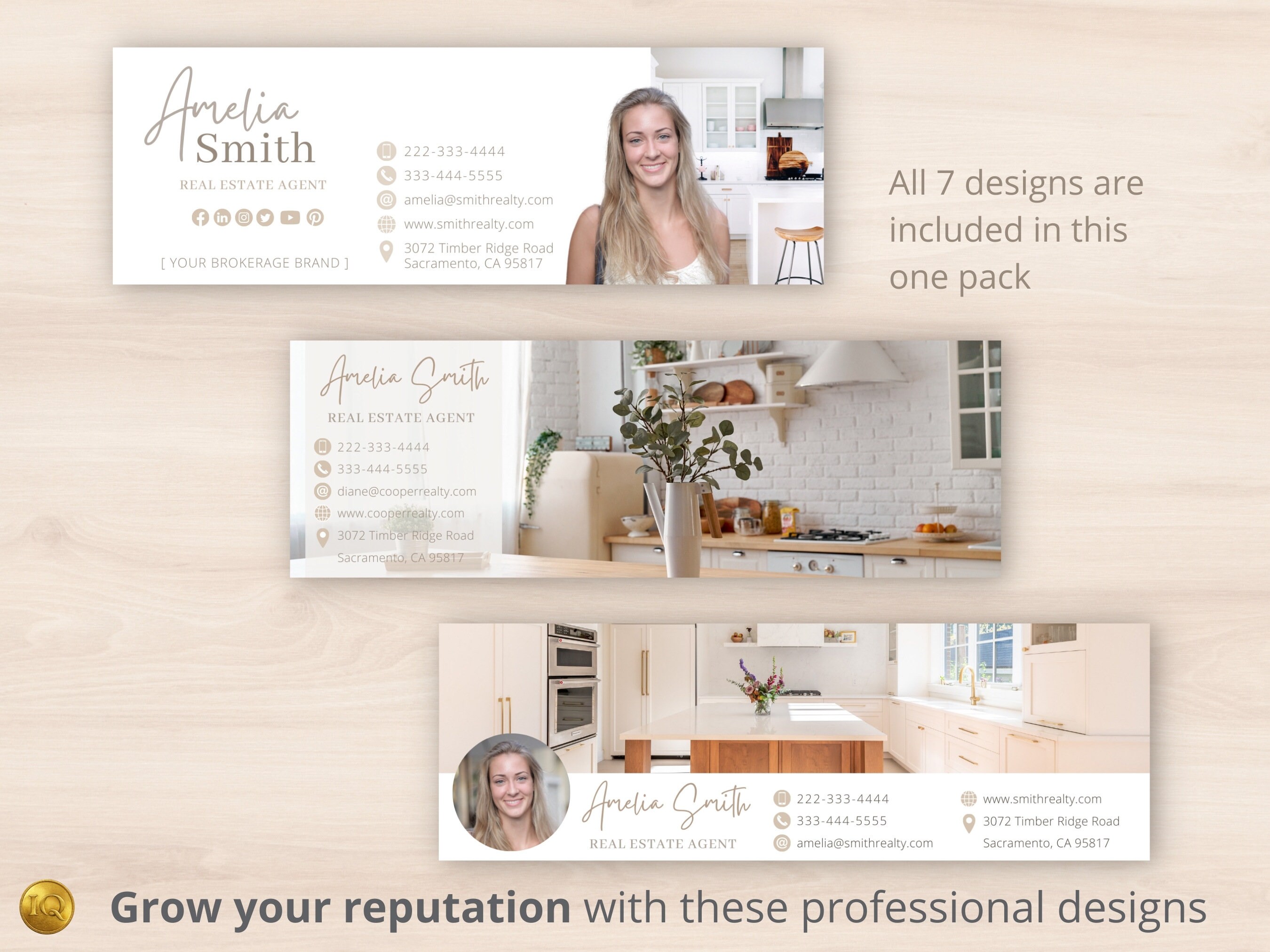 Email Signature Template Bundle 7 Signature Templates Real - Etsy Canada