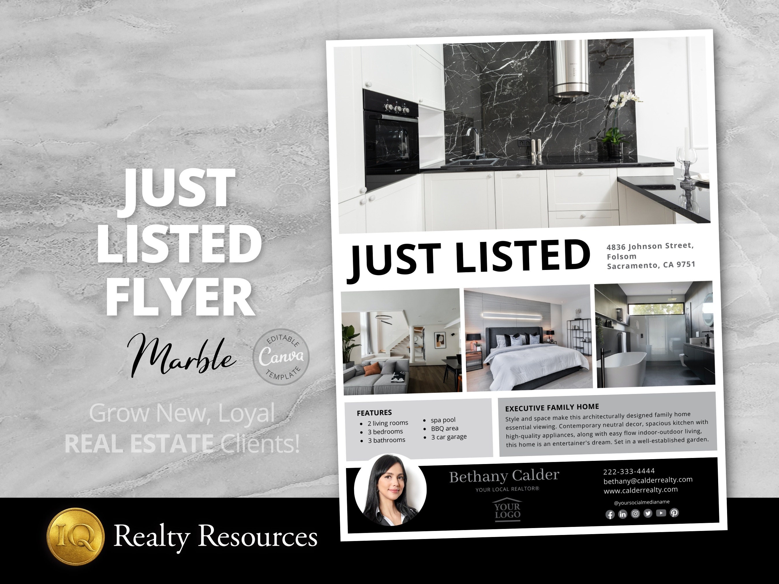 Real Estate Flyer Template, Just Listed Flyer, Flyer Design, Real ...