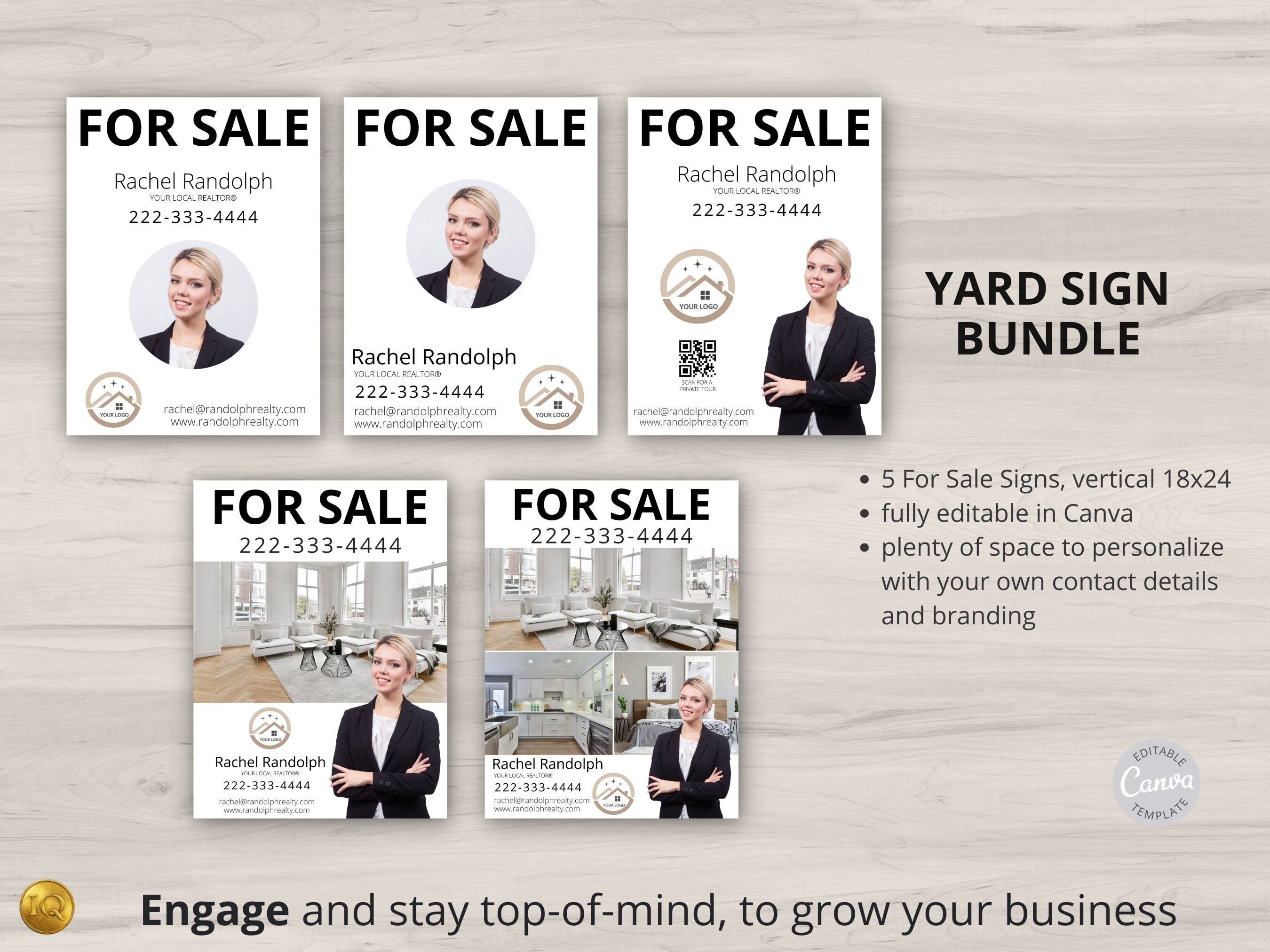 Real Estate Yard Sign Bundle Real Estate Signs Realtor - Etsy