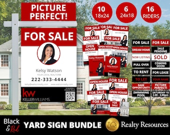 Real Estate Sign + PVC Post + Rider, for Sale, Open House, Realtor ...