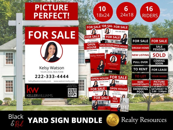Real Estate Yard Sign Bundle Keller Williams Real Estate - Etsy