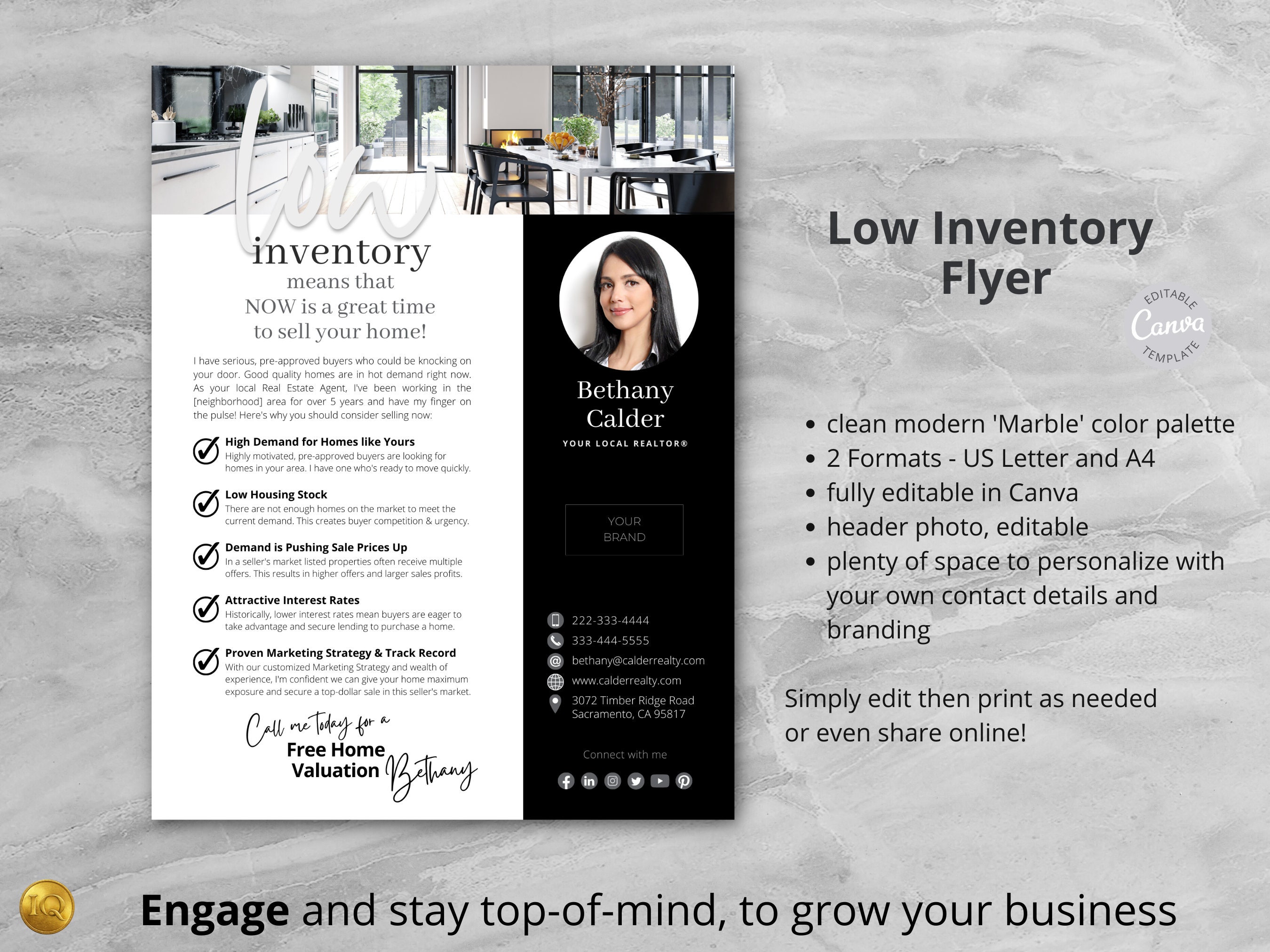 Real Estate Flyer Template, Low Inventory, Real Estate Marketing ...