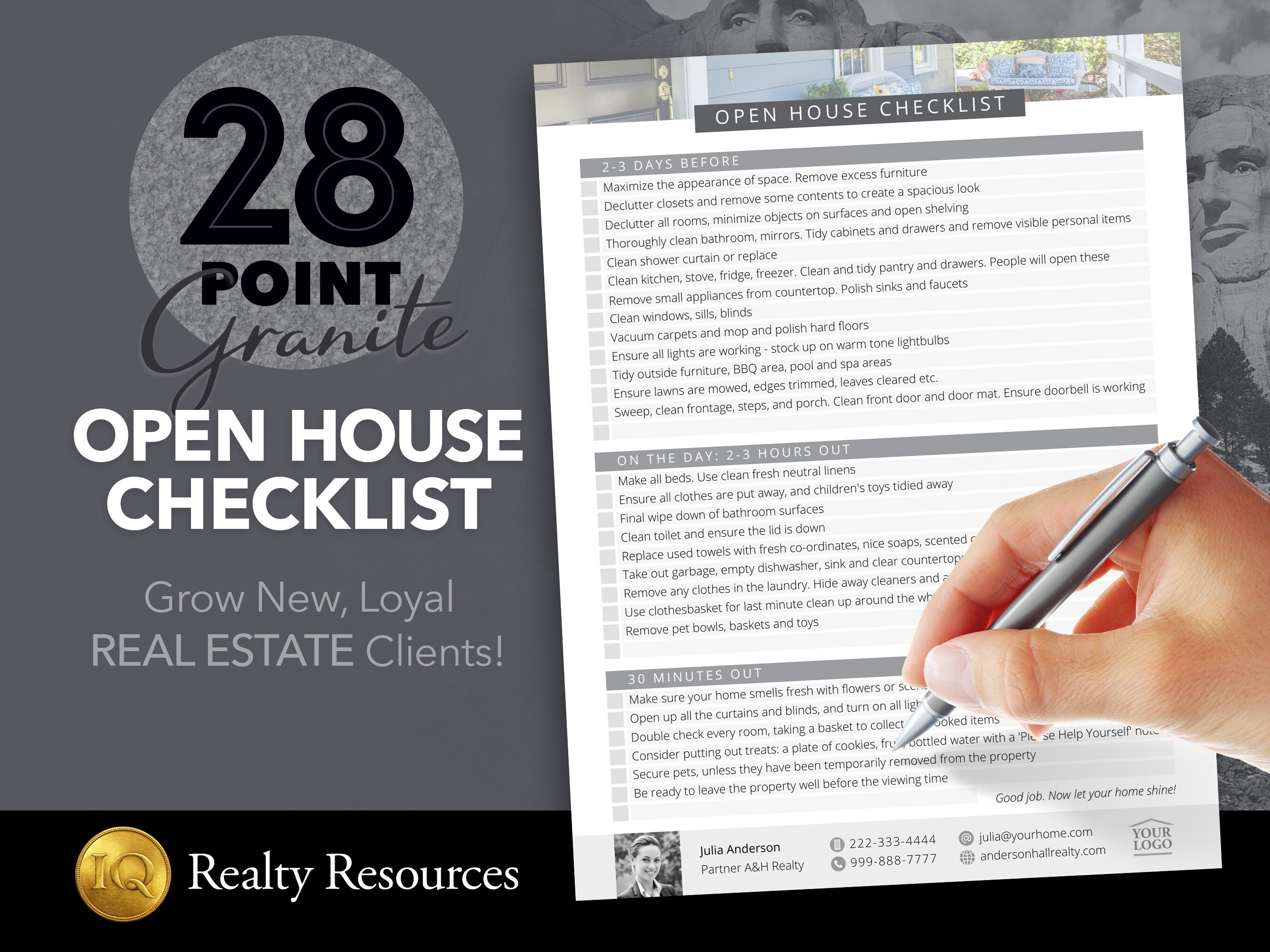 Real Estate Open House Checklist for Home Sellers, Real Estate ...