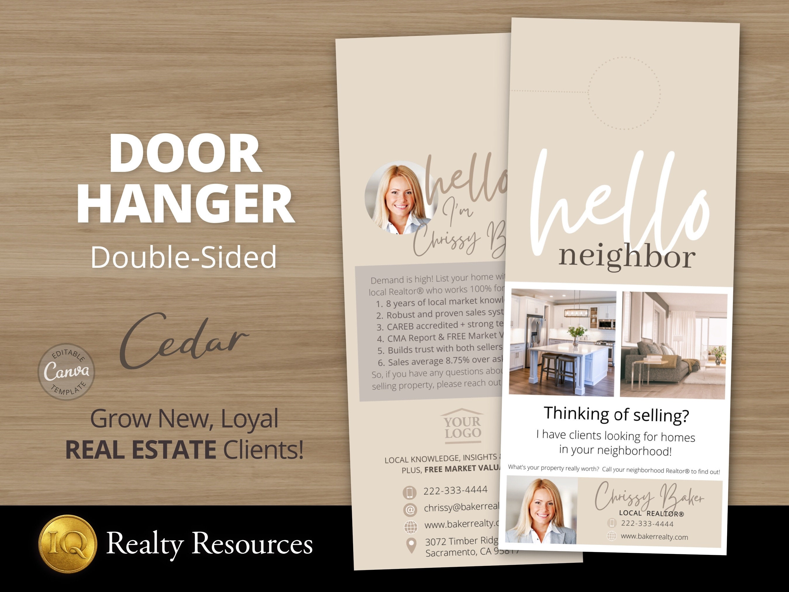 Real Estate Door Hanger Template, Door Hanger Tag, Real Estate ...