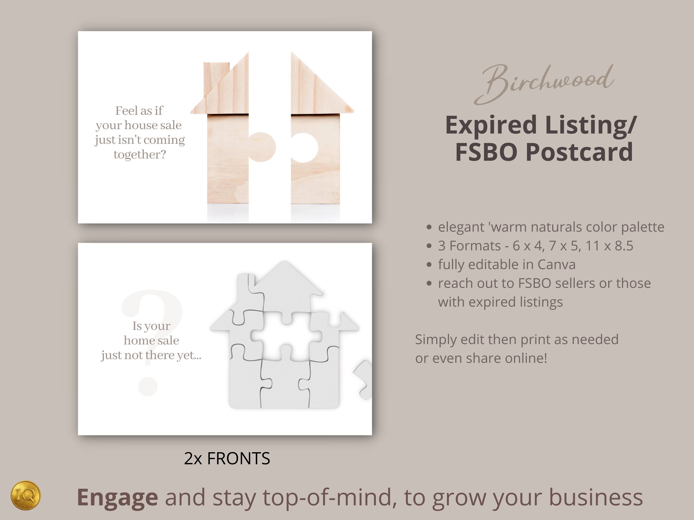Real Estate Postcard Template, Expired Listing Postcard, FSBO Postcard ...