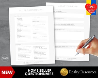 Seller Questionnaire Template (real Estate) - Editable - Etsy