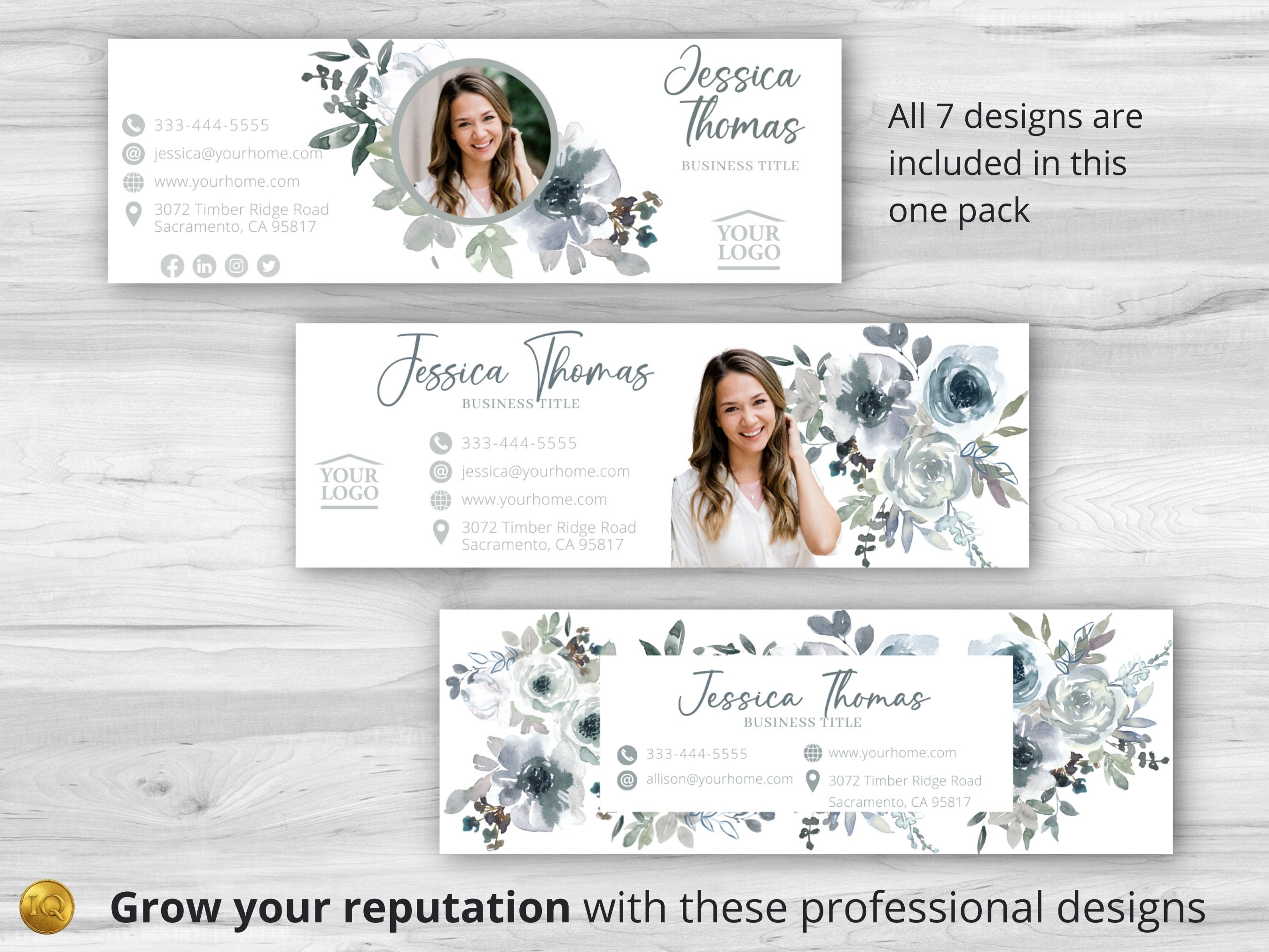 Email Signature Template Bundle, Floral, Email Marketing, Florists ...
