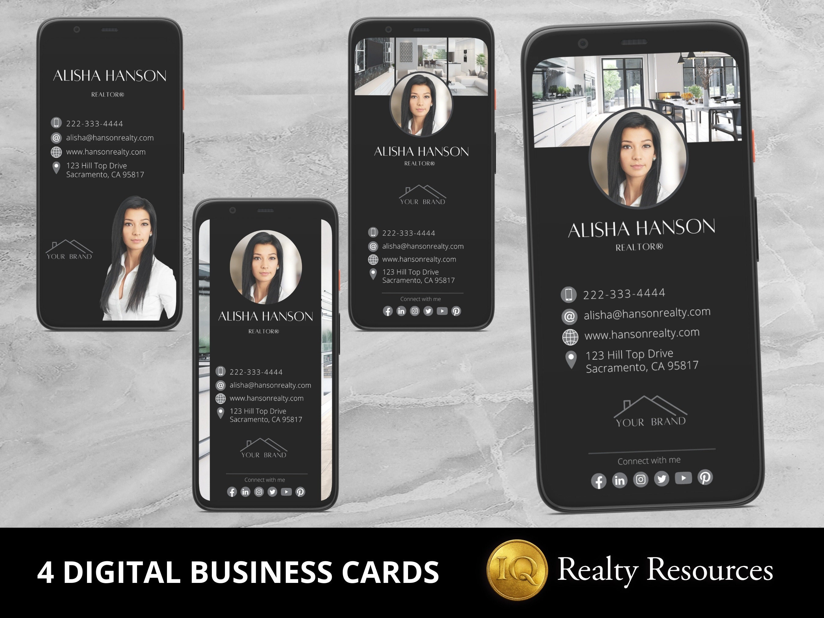 Real Estate Digital Business Cards, Realty Marketing, Virtual Business ...