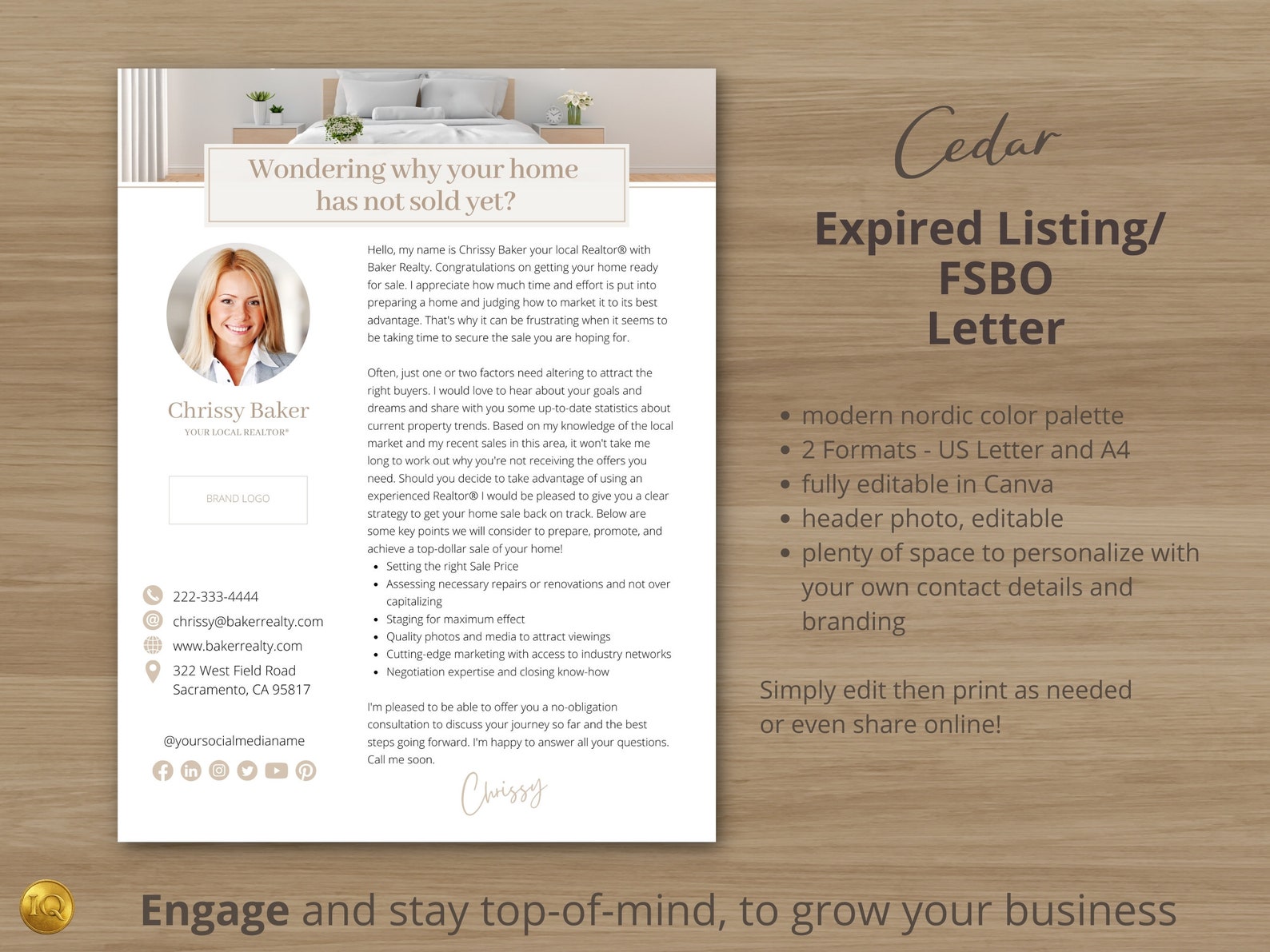FSBO Letter, Expired Listing Flyer Template, Real Estate Flyer, Realtor ...