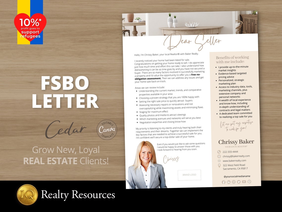 Fsbo Letter Expired Listing Flyer Template Real Estate Etsy