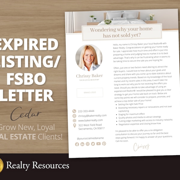 Real Estate Flyer Template, Realtor Introduction Flyer, Letter ...