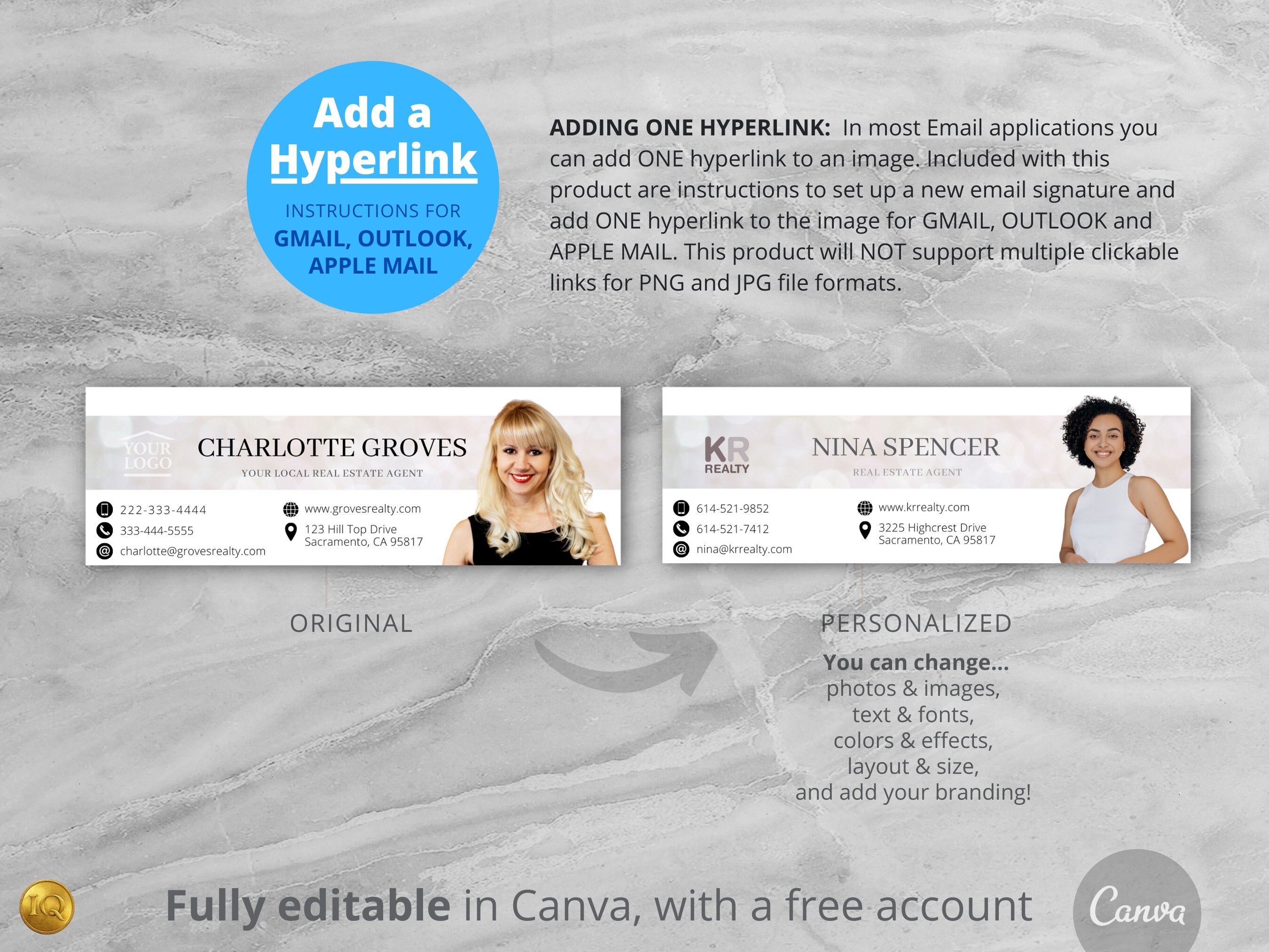 Email Signature Template Bundle, 7 Signature Templates, Real Estate ...