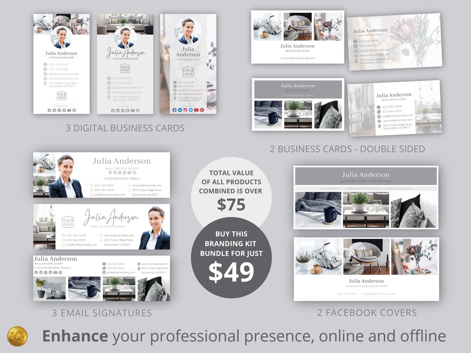 Real Estate Marketing Branding Kit Templates, , Real Estate Templates ...