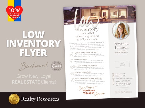 Real Estate Flyer Template Low Inventory Real Estate - Etsy
