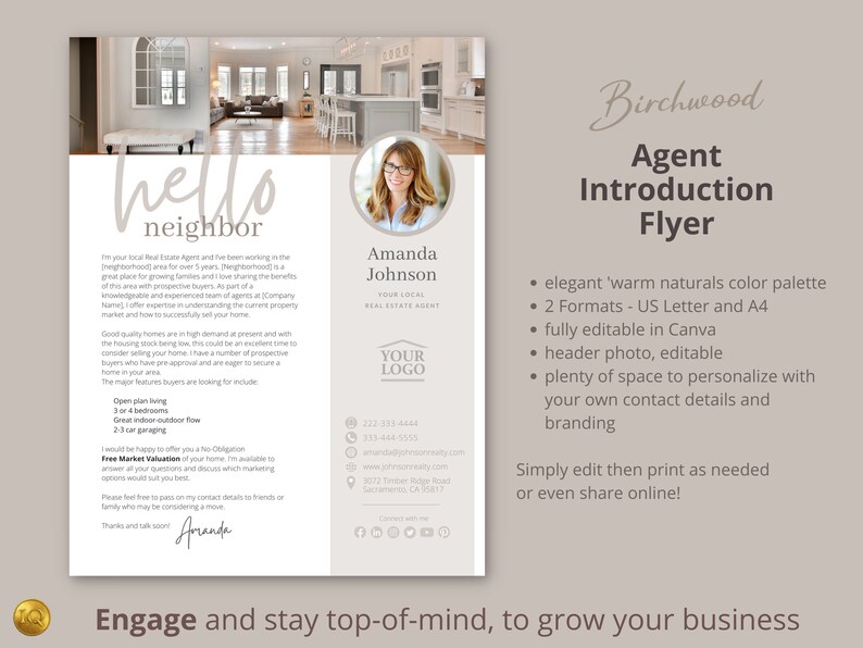 Real Estate Flyer Template, Agent Introduction, Agent Marketing ...
