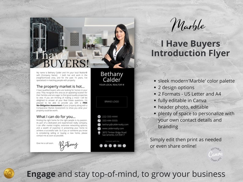 Real Estate Flyer Template, I Have Buyers, Agent Introduction ...