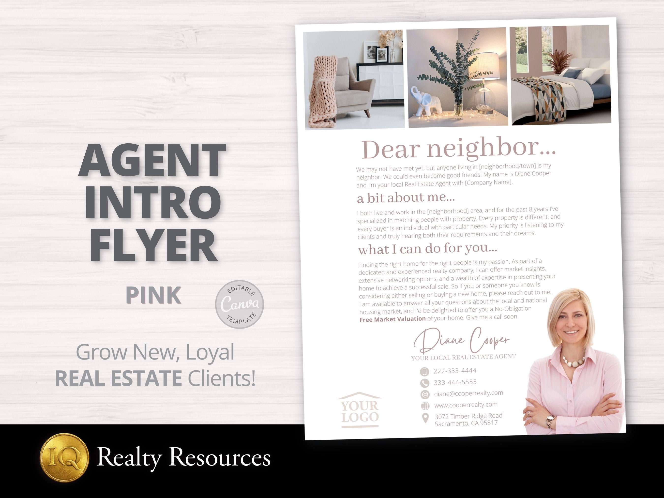 Real Estate Flyer Template, Agent Introduction, Agent Marketing ...