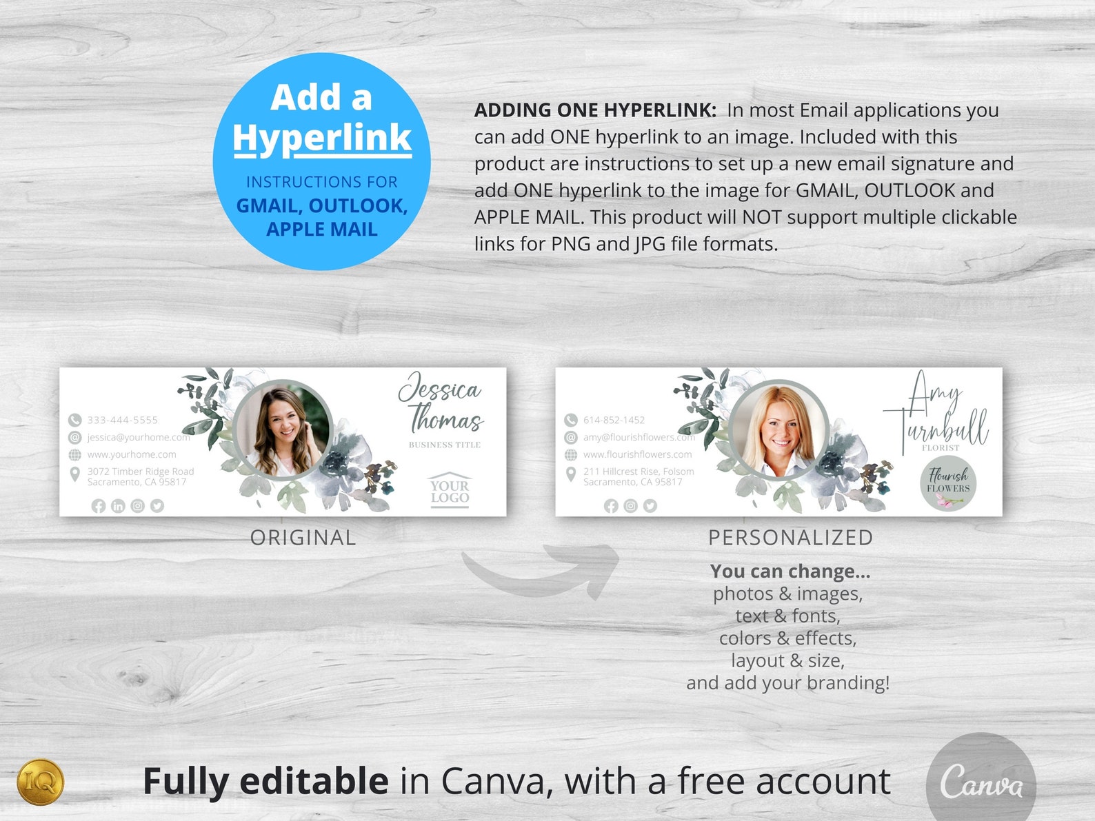 Email Signature Template Bundle, Floral, Email Marketing, Florists ...