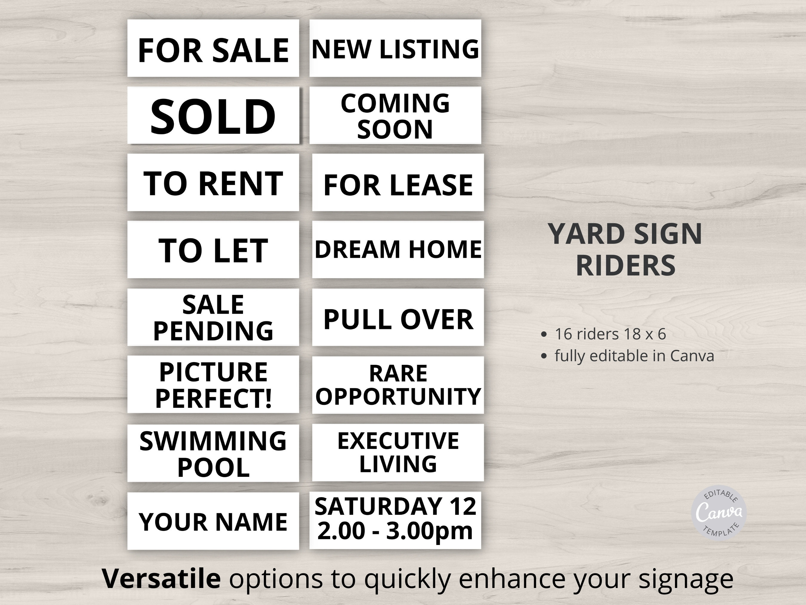 Real Estate Yard Sign Bundle Real Estate Signs Realtor - Etsy