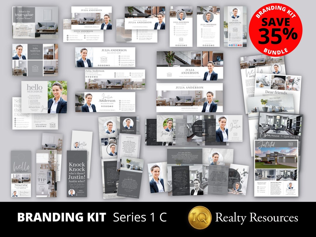 Real Estate Branding Kit Business Templates, Branding Package, Real ...