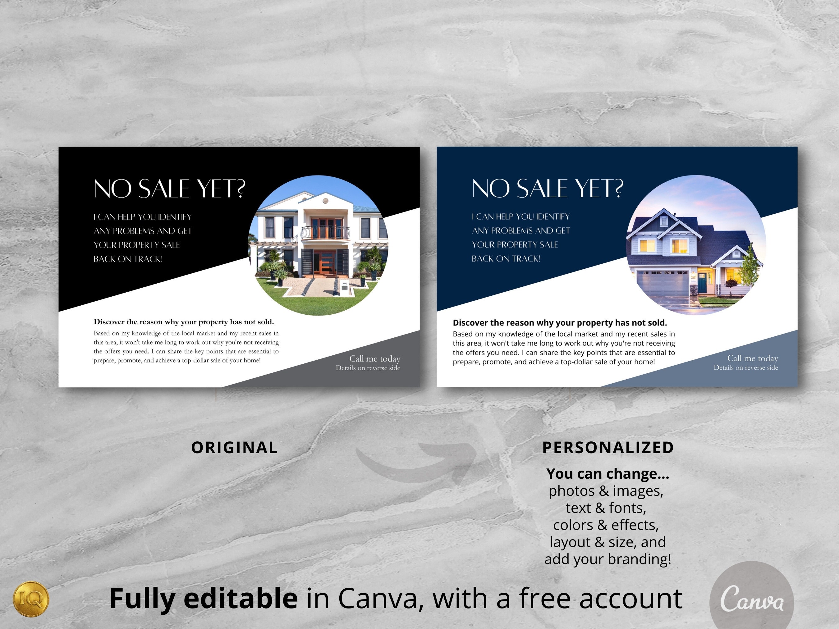 Real Estate Postcard Template, Expired Listing Postcard, FSBO Postcard ...