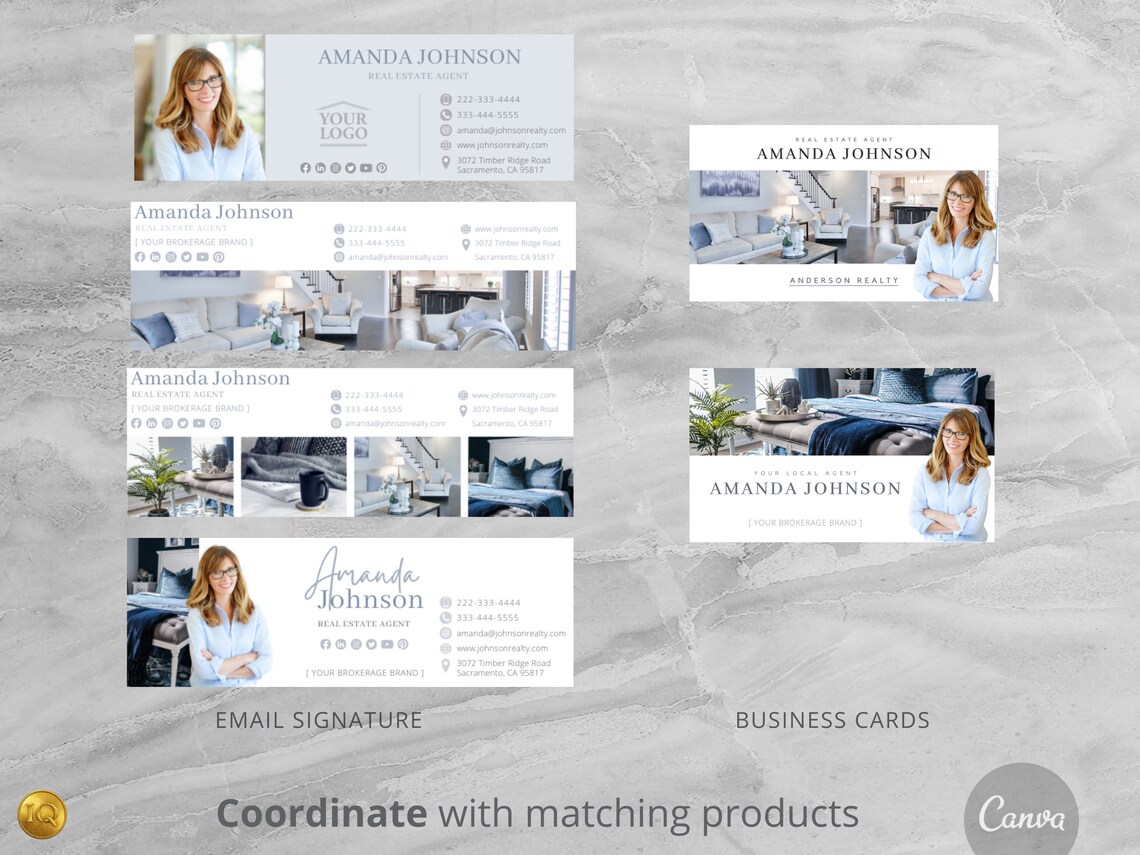 Email Signature Template Bundle 7 Signature Templates Real | Etsy