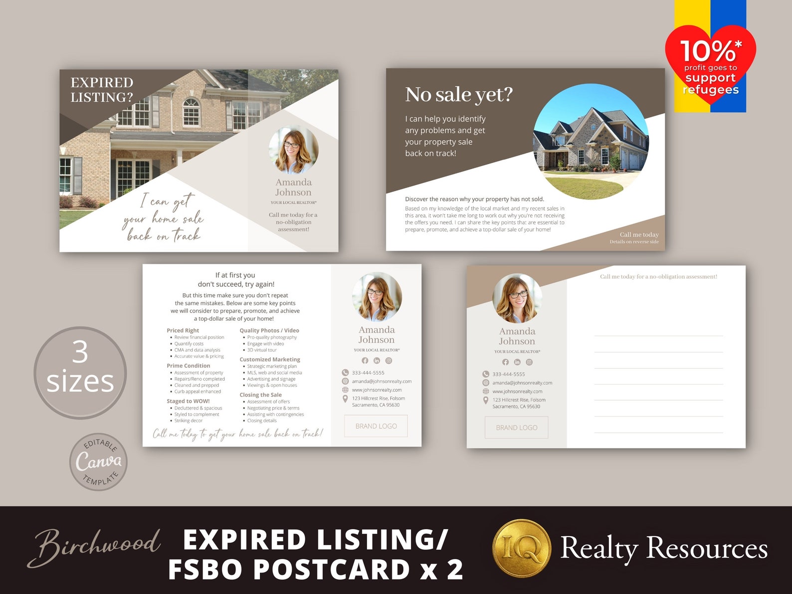 Real Estate Postcard Template, Expired Listing Postcard, FSBO Postcard ...