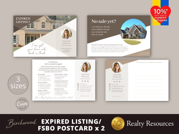 Real Estate Postcard Template Expired Listing Postcard FSBO - Etsy