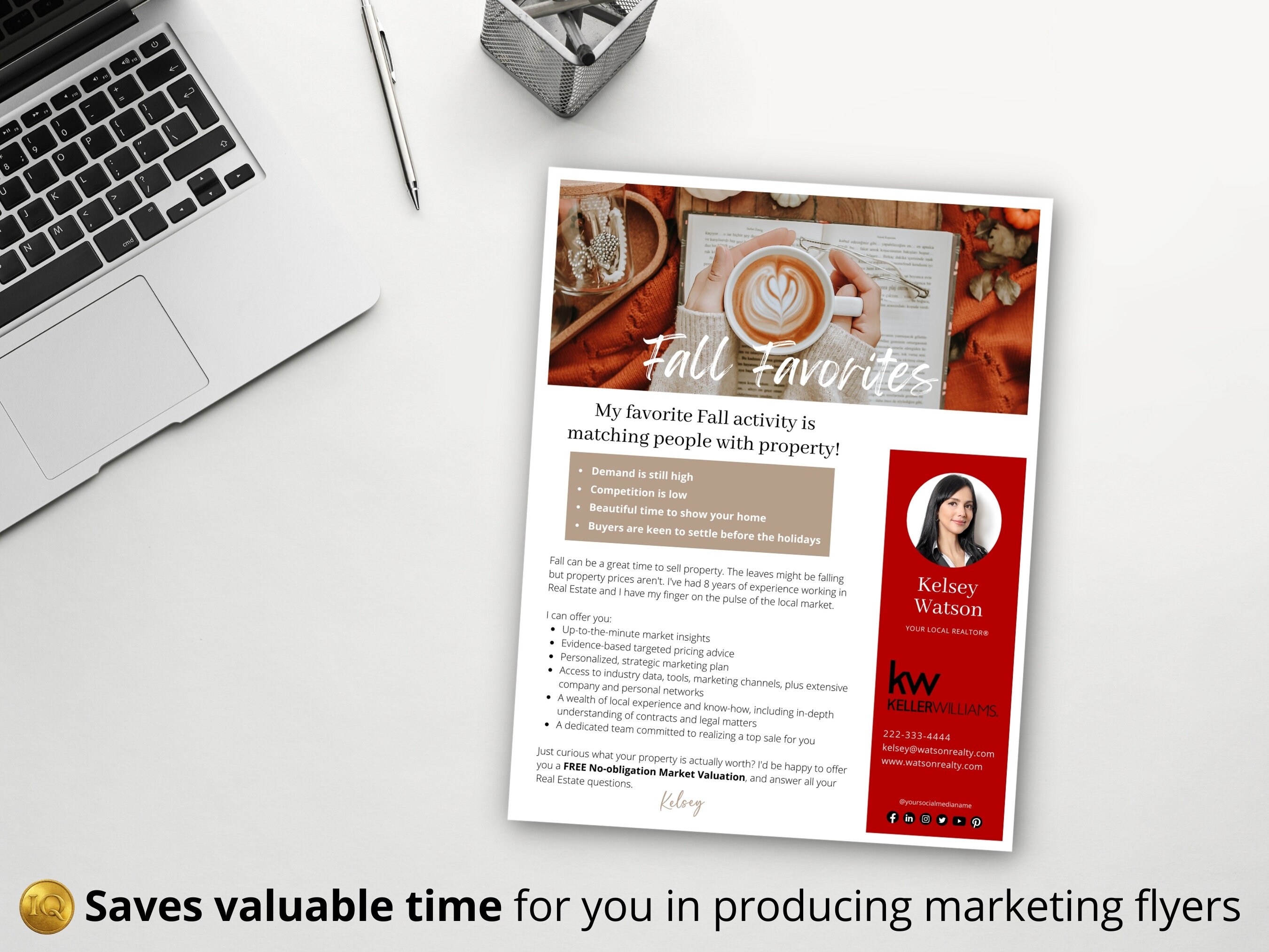 Real Estate Flyer Template Bundle, 4 Fall Flyers, Realtor Introduction ...