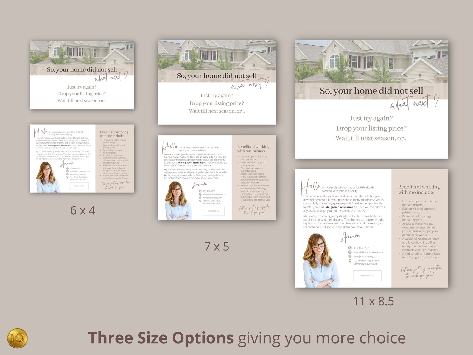 Real Estate Postcard Template, Expired Listing Postcard, FSBO Postcard ...
