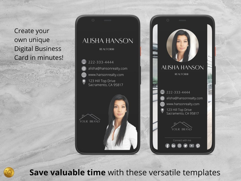 Real Estate Digital Business Cards, Realty Marketing, Virtual Business ...